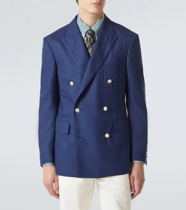 Dunhill Double-breasted Cashmere Blazer