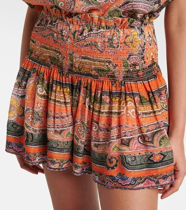 Isabel Marant Étoile Maelly Paisley Silk Voile Wide-leg Shorts - Multicoloured