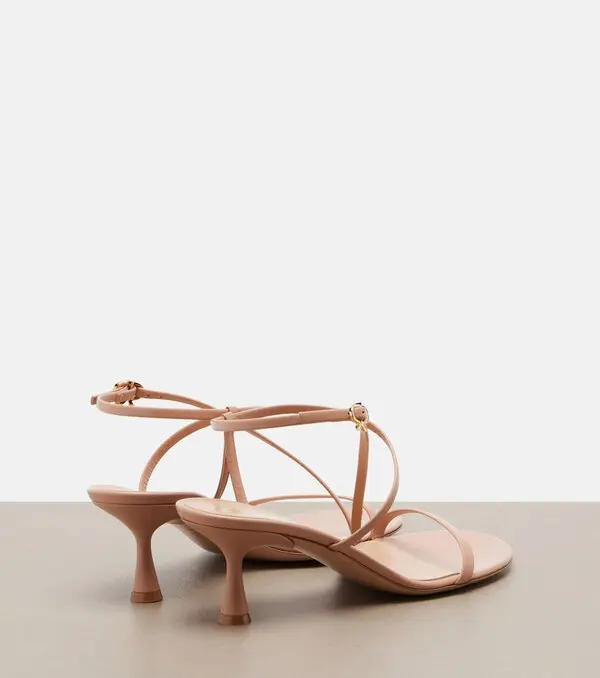 GIANVITO ROSSI Ascent Leather Sandals - Beige
