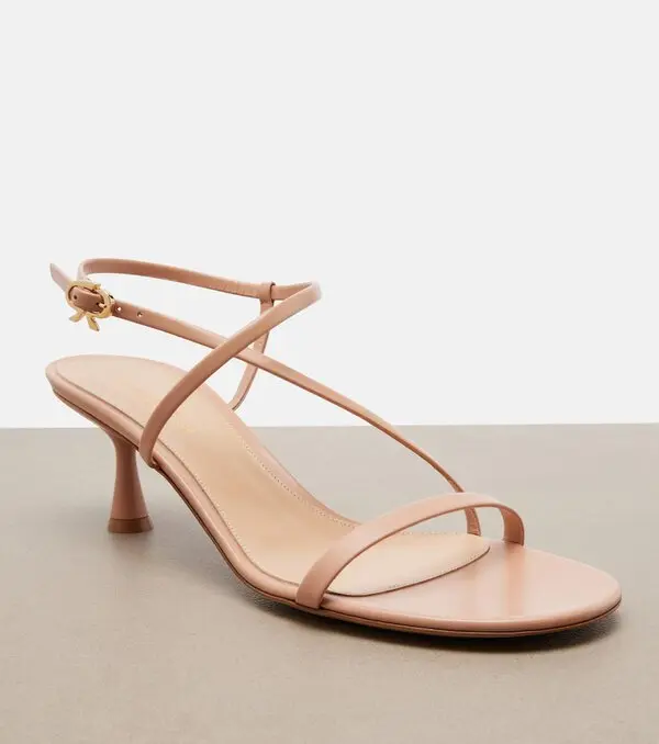 GIANVITO ROSSI Ascent Leather Sandals - Beige