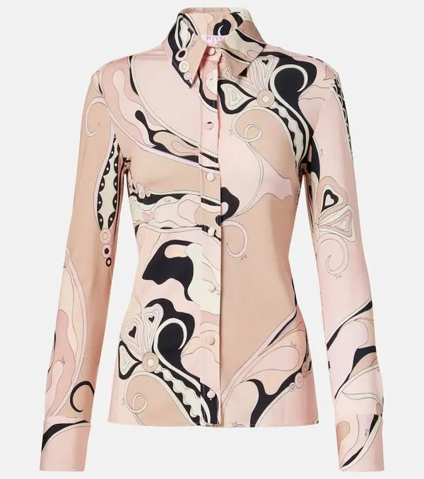 Emilio Pucci Orchidee Satin Jersey Shirt