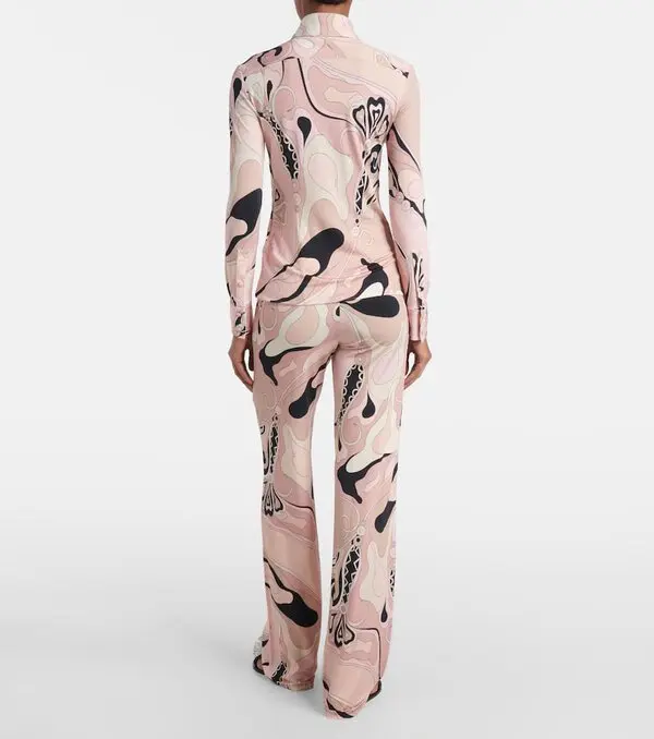 Emilio Pucci Orchidee Satin Jersey Shirt