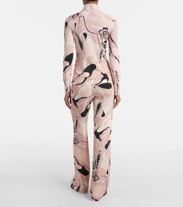 Emilio Pucci Orchidee Satin Jersey Shirt - Pink