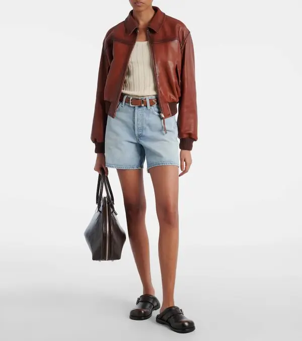 AGOLDE V-waist Bermuda Shorts