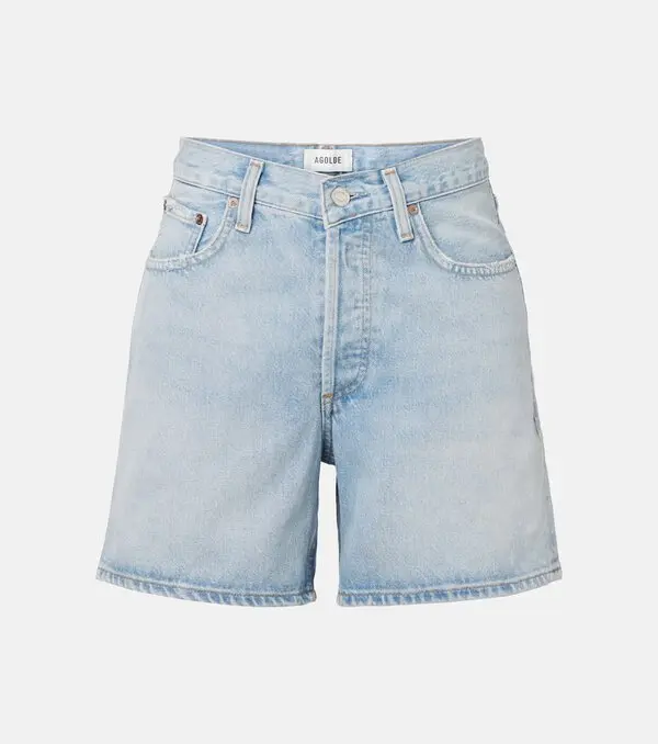 AGOLDE V-waist Bermuda Shorts - Blue