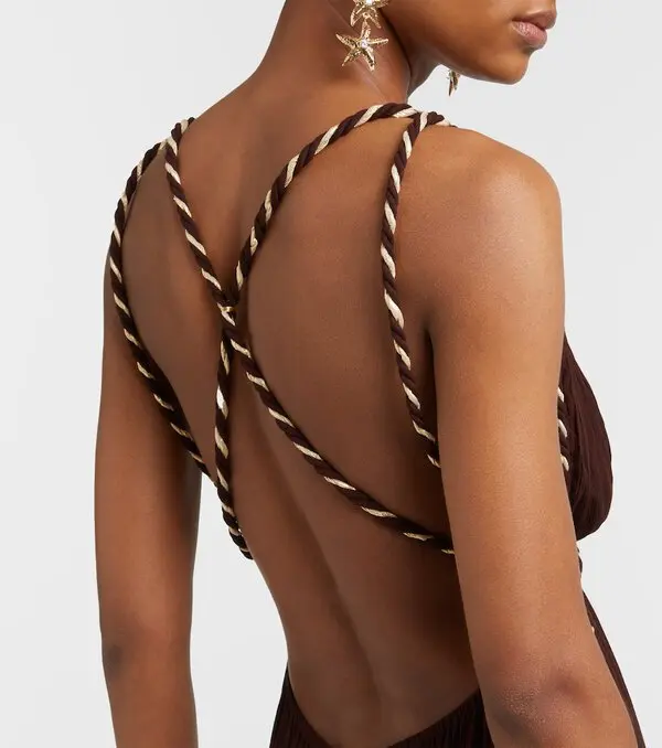 Poupette St Barth Collette Open-back Maxi Dress - Brown