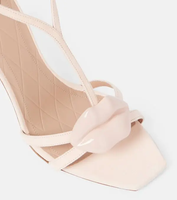 Balmain Lips Suede Sandals - Beige