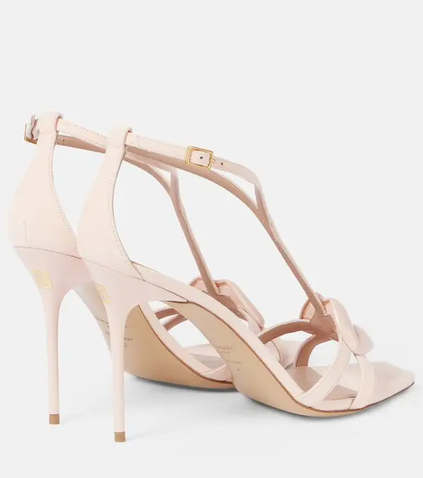 Balmain Lips Suede Sandals