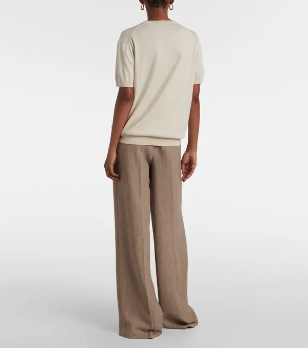 Loro Piana Ice Wish Knitted Cotton Top