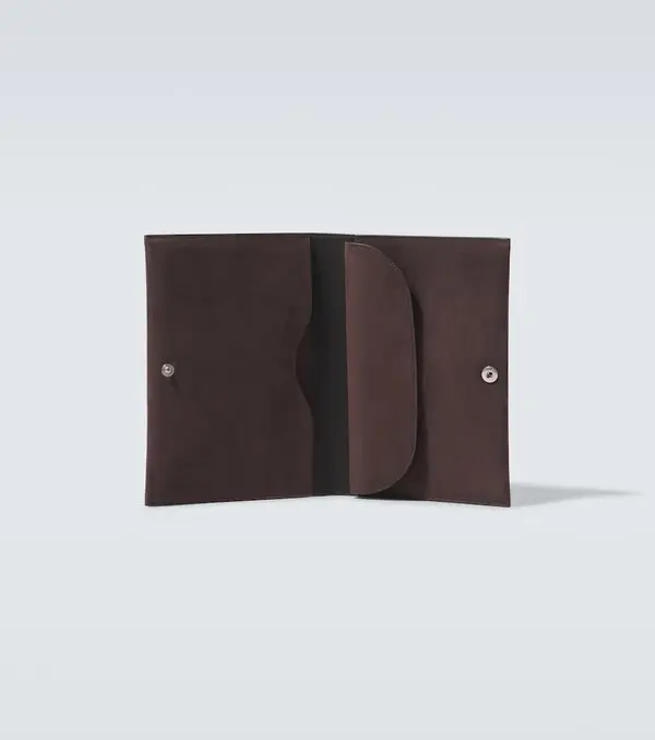 THE ROW Leather Passport Holder - Brown