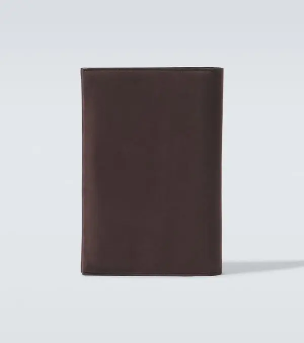THE ROW Leather Passport Holder - Brown