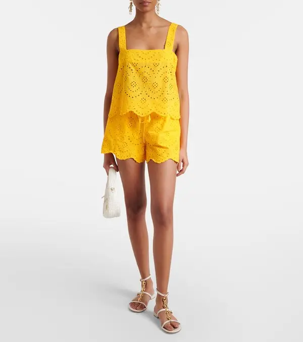Poupette St Barth Noa Cotton Top - Yellow