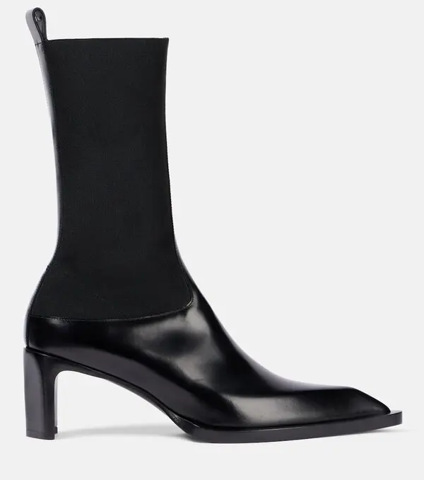 JIL SANDER Leather Ankle Boots