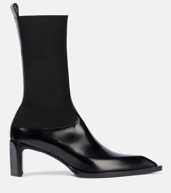 JIL SANDER Leather Ankle Boots