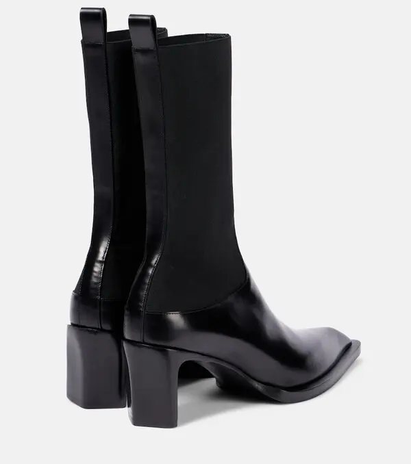 JIL SANDER Leather Ankle Boots