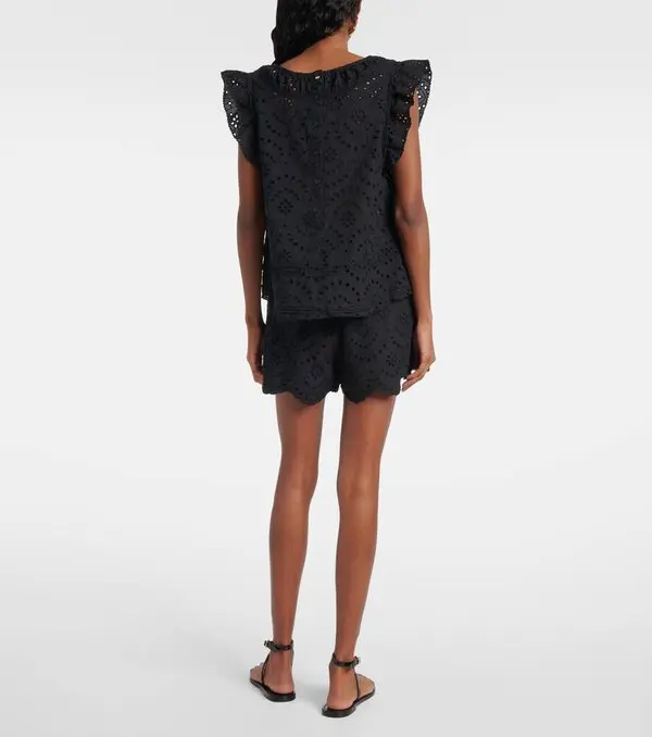 Poupette St Barth Broderie Anglaise Cotton Top