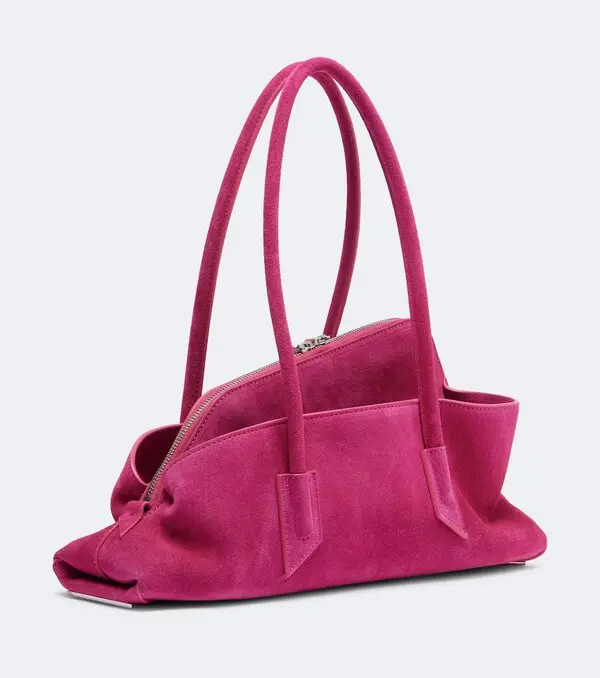 Attico La Passeggiata Small Suede Tote Bag - Pink