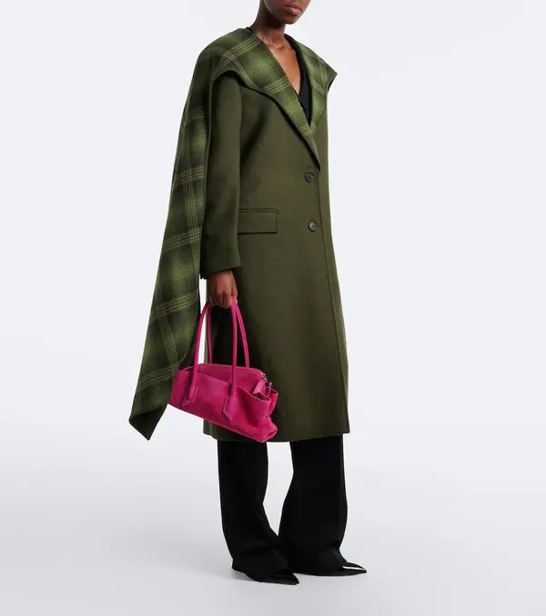 Attico La Passeggiata Small Suede Tote Bag - Pink