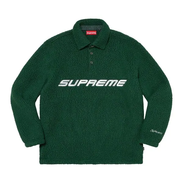 Supreme X Polartec Long-sleeve Polo 'dark - Green