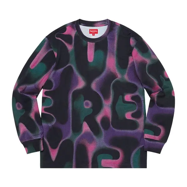 Supreme Half Tone Long-sleeve Top - Black