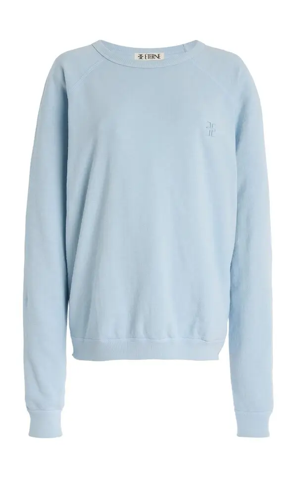 Eterne Sonny Oversized Cotton Sweatshirt - Light Blue