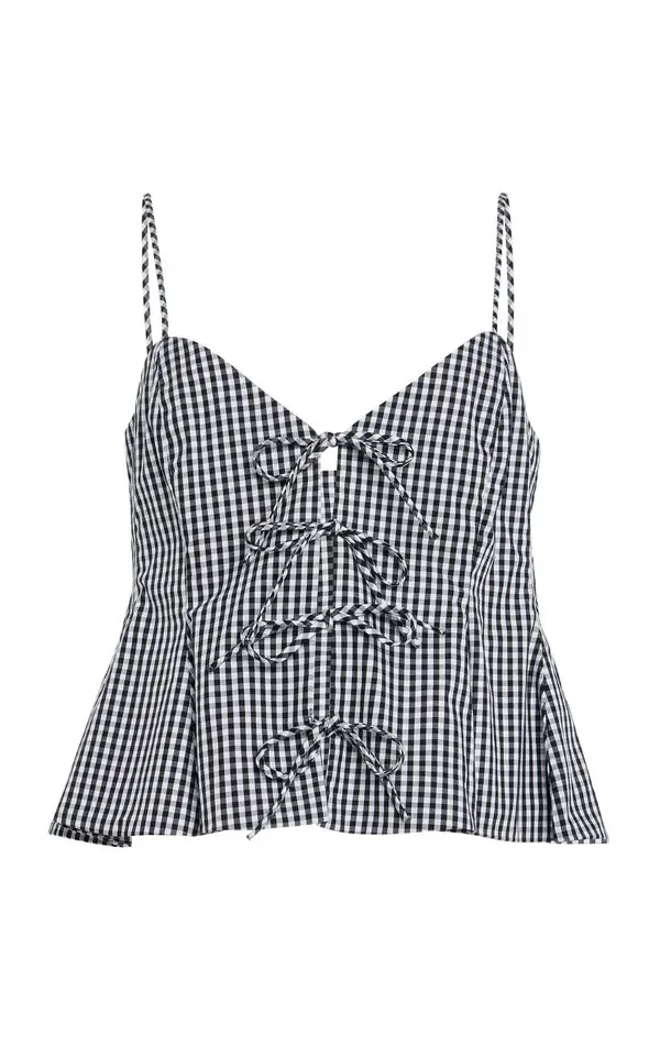 Sea Neci Gingham Cotton Camisole - Plaid