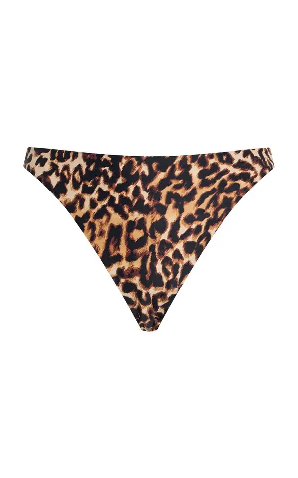 JUILLET Edie Leopard-print Bikini Bottom - Multi