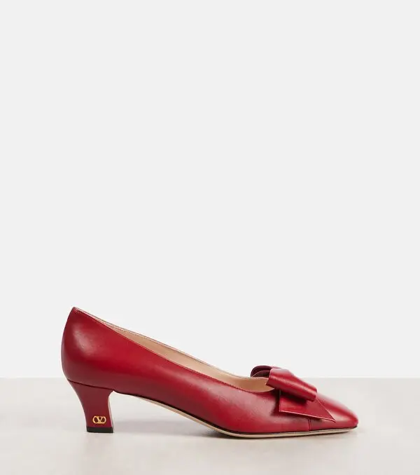Valentino Garavani Bowow 45 Leather Pumps