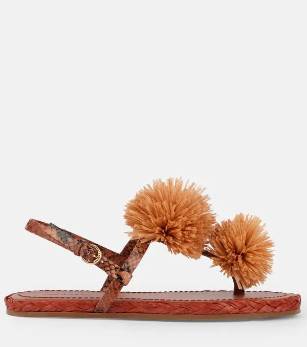 Ulla Johnson Ingrid Leather-trimmed Espadrilles