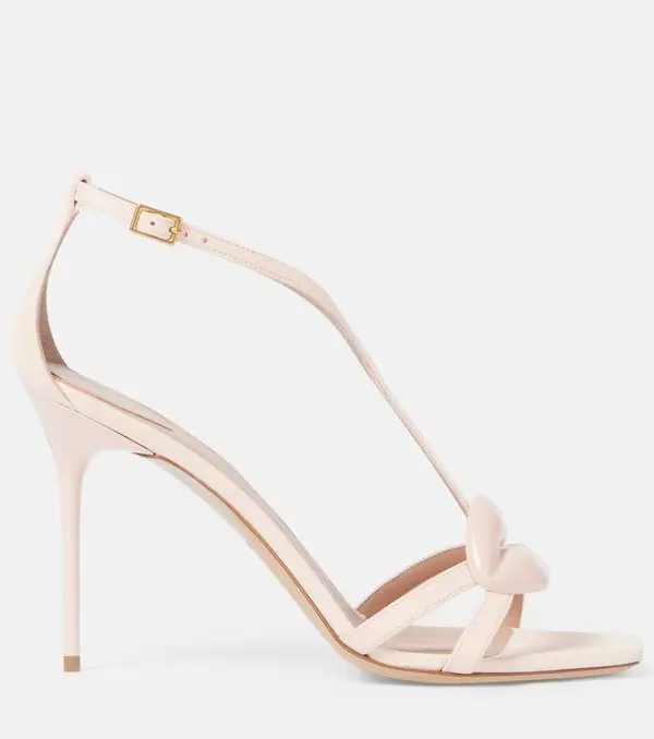 Balmain Lips Suede Sandals