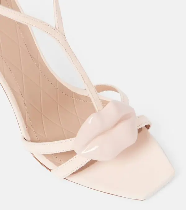 Balmain Lips Suede Sandals