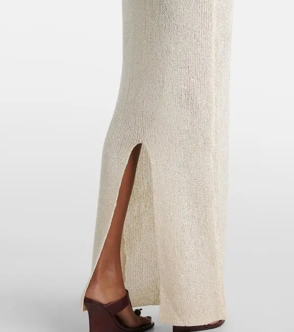 BANANHOT Kyle Sequined Knitted Maxi Dress