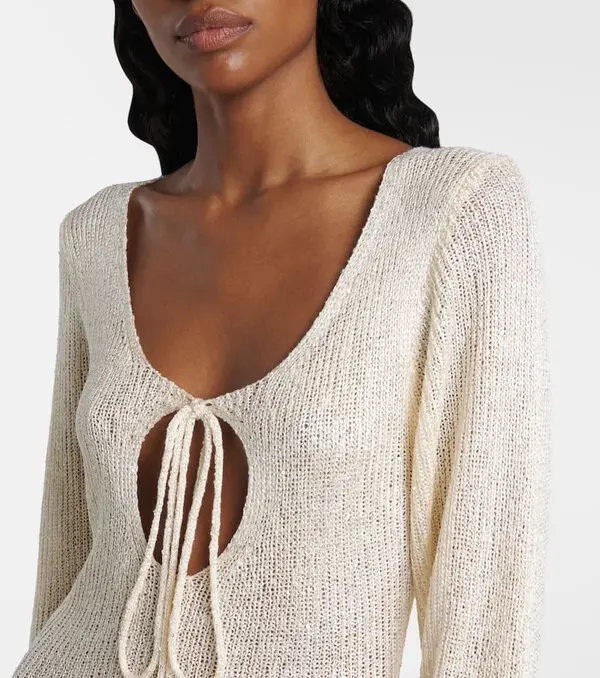 BANANHOT Kyle Sequined Knitted Maxi Dress