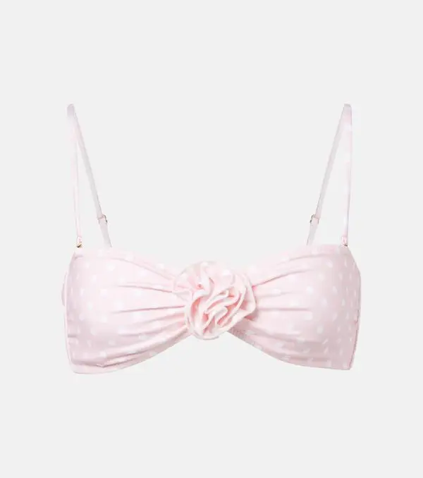 BANANHOT Nami Polka-dot Bikini Top - Pink