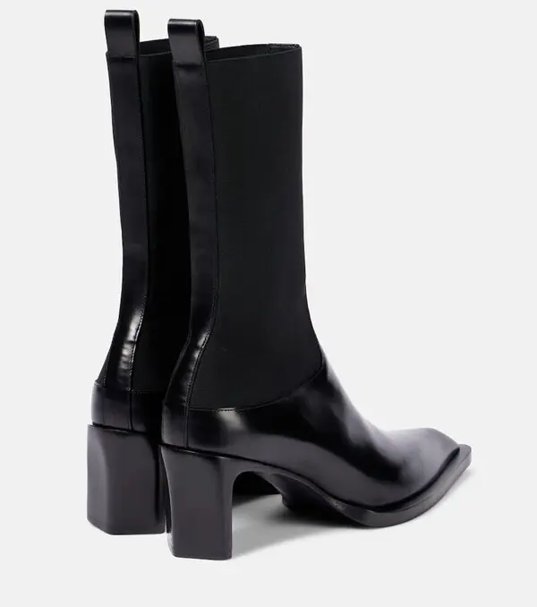 JIL SANDER Leather Ankle Boots