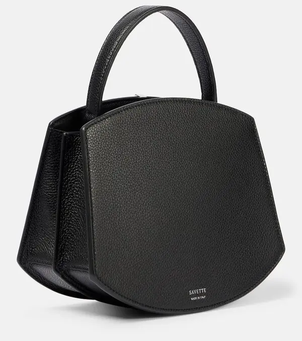 Savette Florence 20 Leather Tote Bag - Black