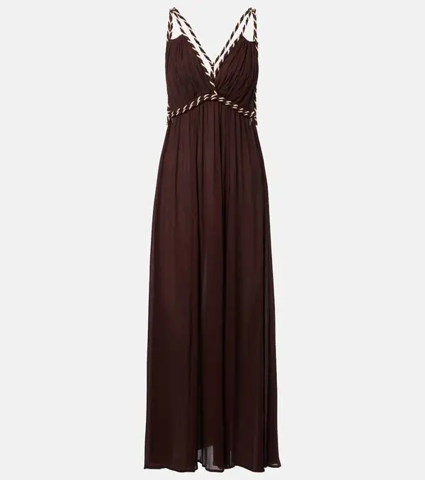 Poupette St Barth Collette Open-back Maxi Dress - Brown