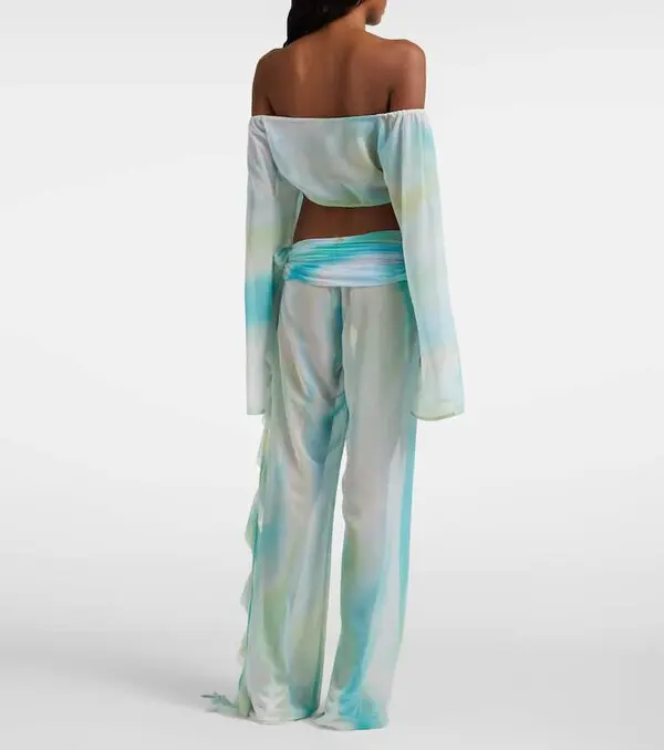 BANANHOT Shawn Ruffled Flared Pants