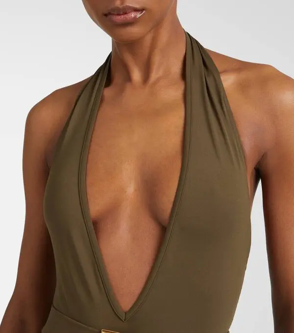 Balmain Belted One Piece Swimsuit