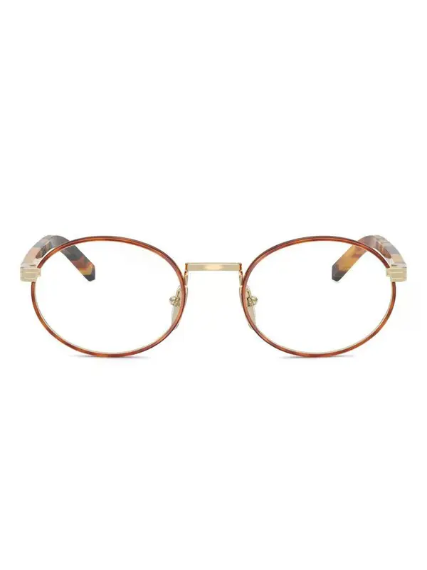 Prada Round-frame Glasses - Brown