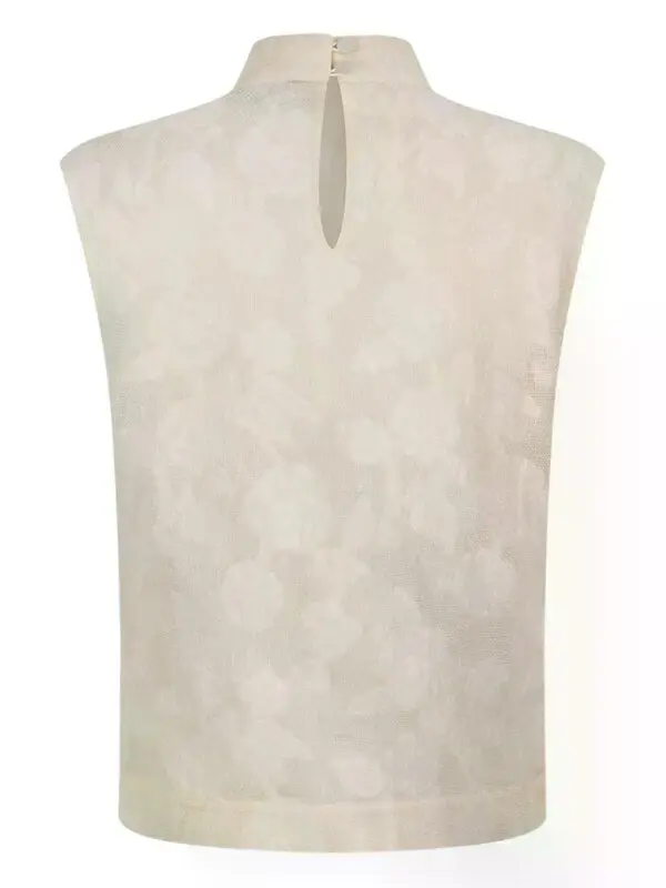 Shanghai Tang Floral-jacquard Top
