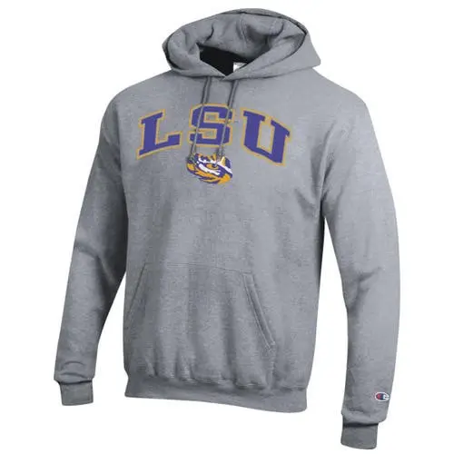 Champion Lsu Tigers Arch Over Logo Pullover Hoodie