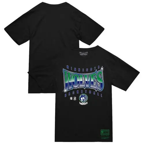 Mitchell & Ness Minnesota Timberwolves Worldwide Collection Glow Up T-shirt - Black