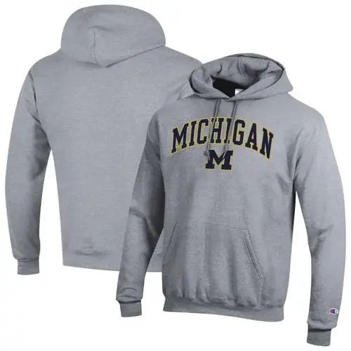 Champion Michigan Wolverines Arch Over Logo Pullover Hoodie