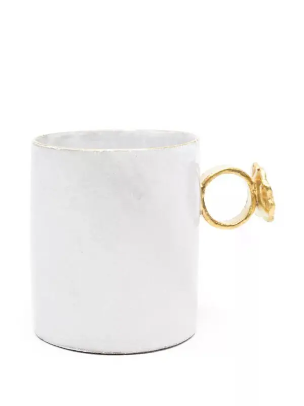 ASTIER DE VILLATTE X Serena Carone Four-leaf Clover Ring Mug - White