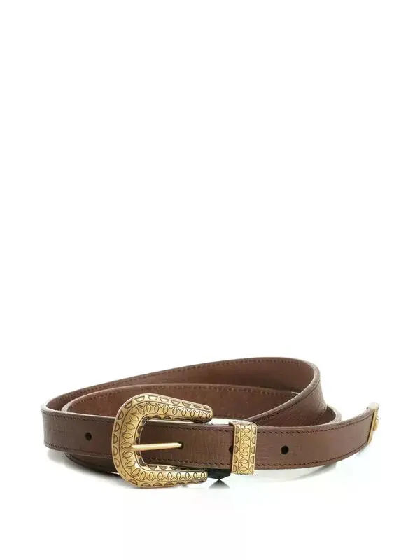 Valentino Garavani Vlogo Signature Leather Belt - Brown