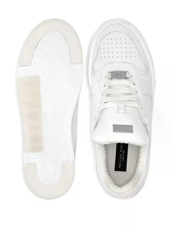 Philipp Plein Leather Sneakers - White