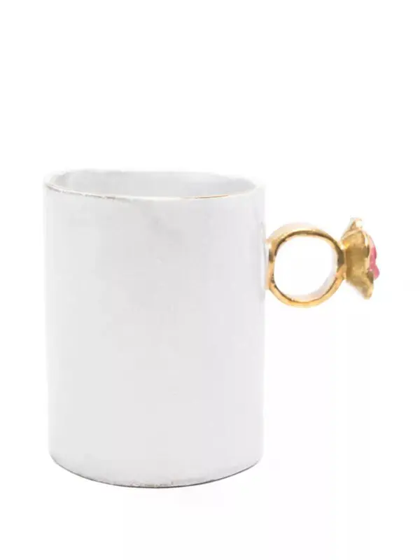 ASTIER DE VILLATTE X Serena Carone Rose Ring Mug - White