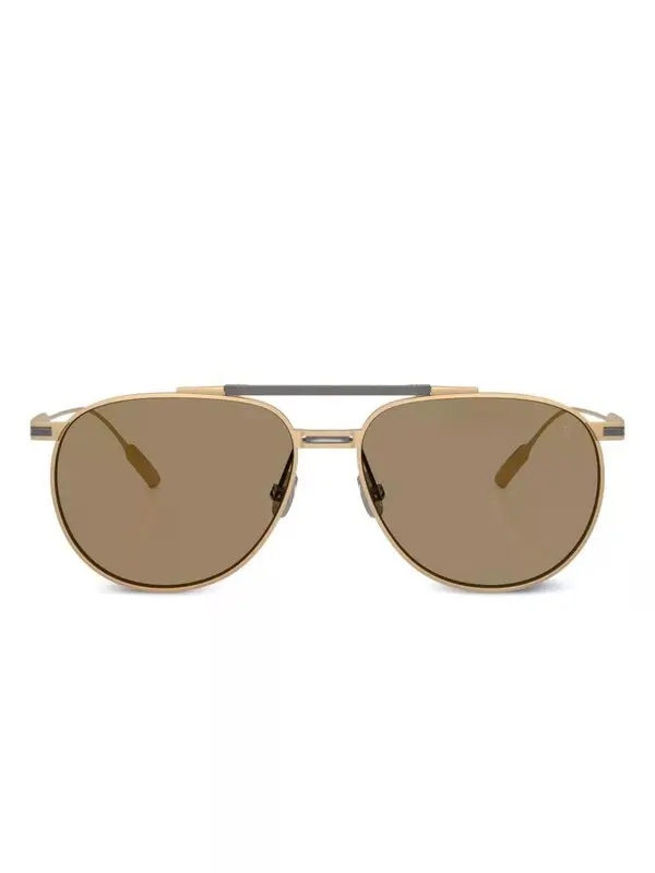 Brunello Cucinelli Pilot-frame Sunglasses - Gold