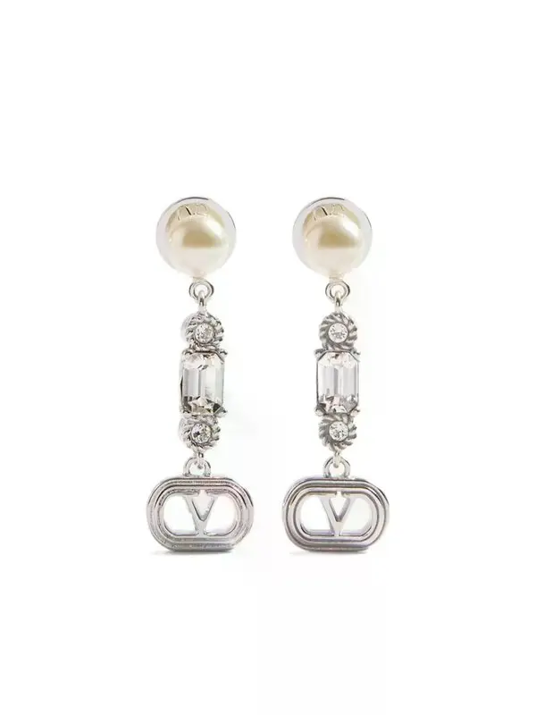 Valentino Garavani Ovalette Drop Earrings - Silver